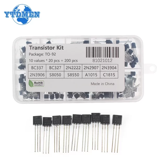 Kit de transistors assortis, différents modèles et quantités - Test et Avis