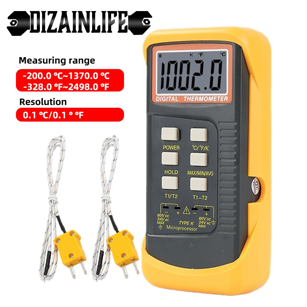 Thermocouple LCD 2 canaux -200°C à 1370°C - Test et Avis